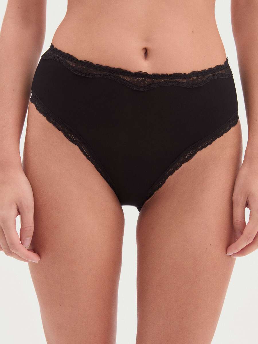 Culotte haute - Pepite Noir | Darjeeling